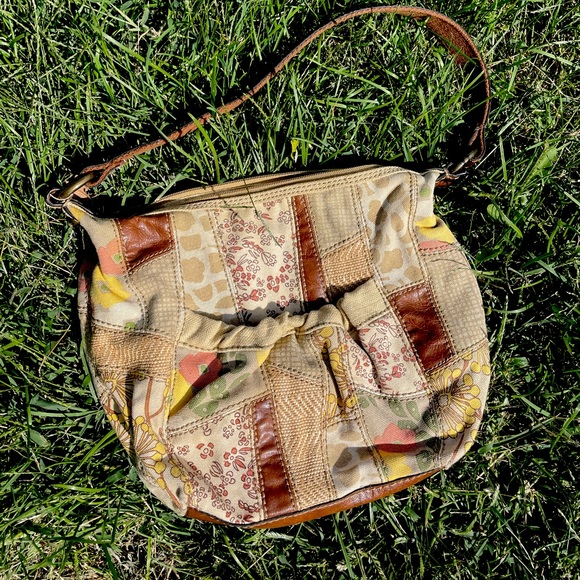 Fossil | Bags | Fossil Boho Patchwork Shoulder Purse | Poshmark